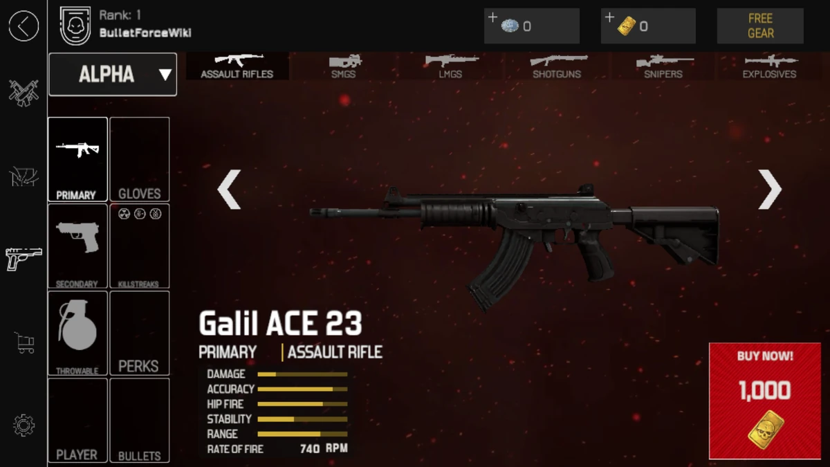 Galil ACE 23 | Bullet Force Wiki | Fandom