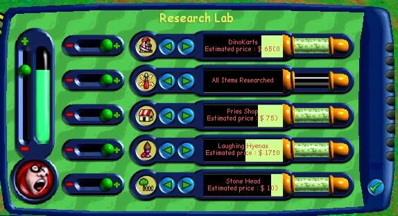 theme park interface