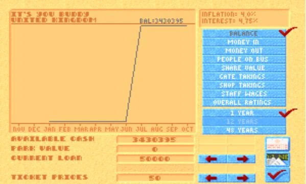 Theme Park Bank Screen | Bullfrog Productions Wiki | Fandom