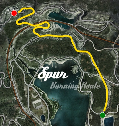 Hunter Spur Burning Routes | Burnout Paradise Remastered Time Trackers ...