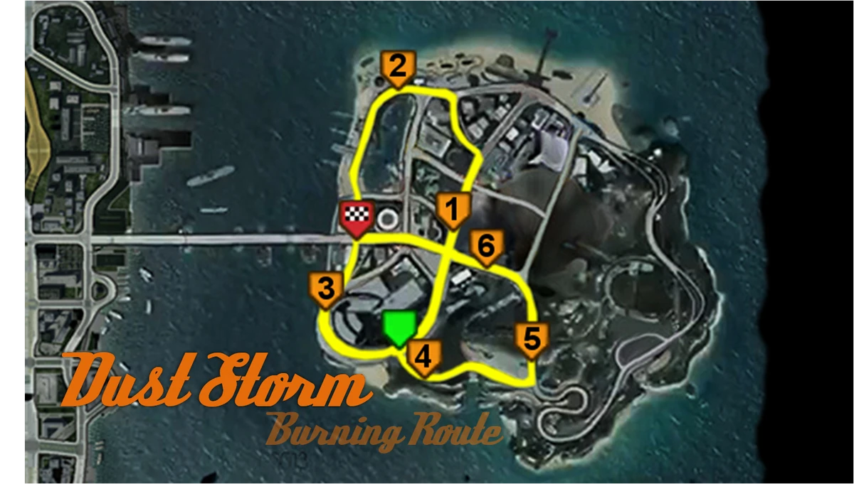 Carson Dust Storm Burning Routes | Burnout Paradise Remastered Time ...
