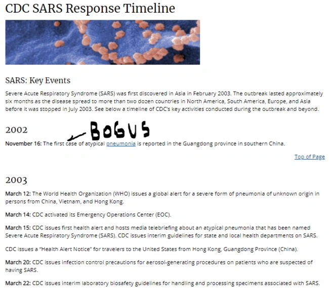 SARS 2003 | Bush Wiki | Fandom