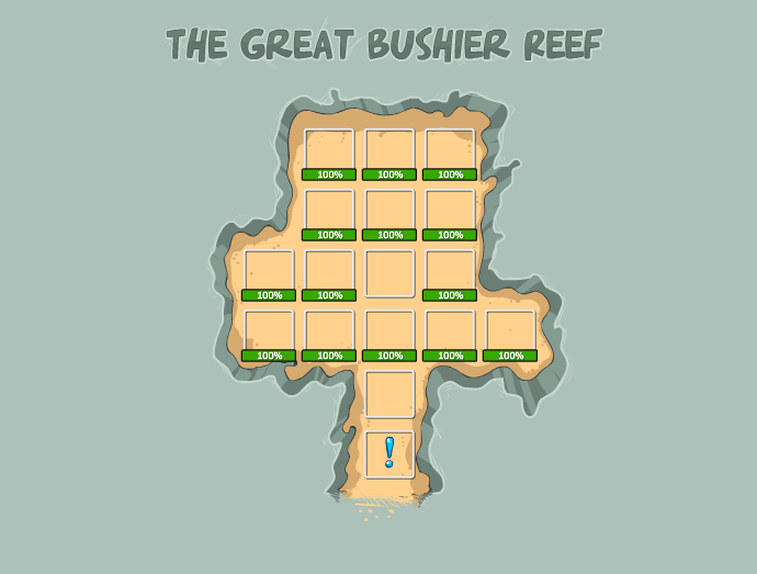 The Great Bushier Reef (Mini-Map) | Bush Whacker Wiki | Fandom
