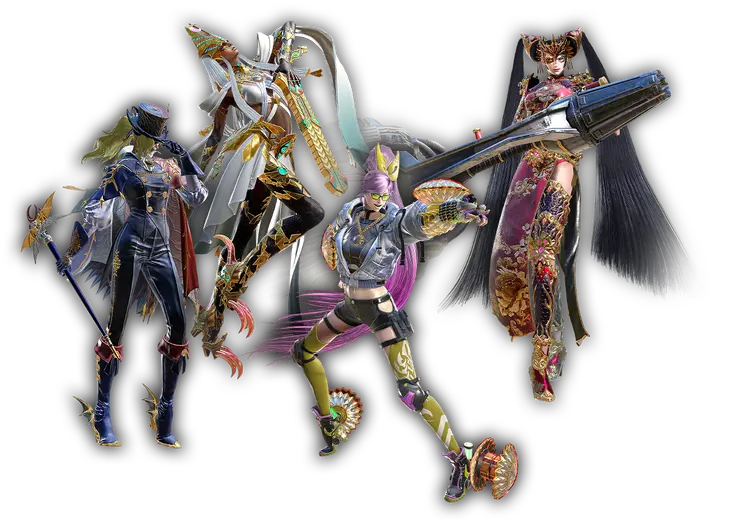 Render of the Bayonetta variants. | Fandom