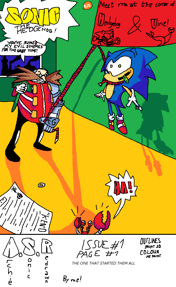 Decided to redraw the very first page of Archie Sonic | Fandom