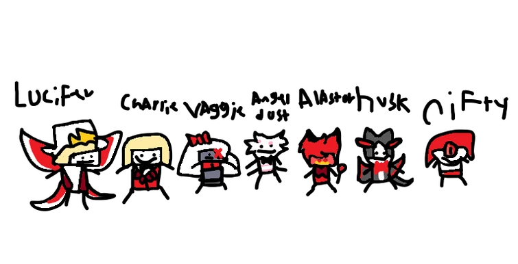 every main cast of hazbin hotel art | Fandom
