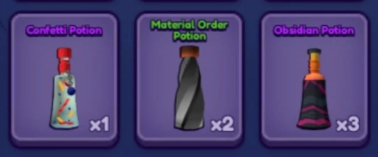Trading Confetti element potion and 3x obsidian element potions | Fandom
