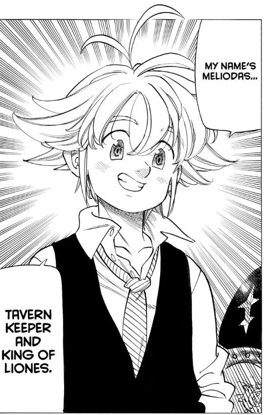 Yes baby! Finally a glimpse of Meliodas after 2 years! SPOILER WARNING ...