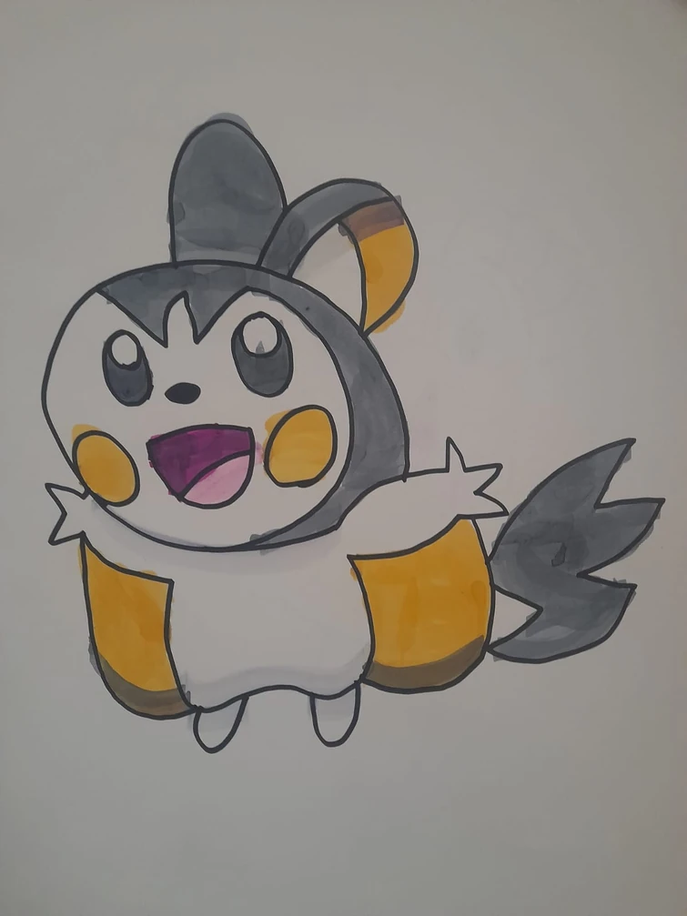 My colored drawing of Emolga | Fandom