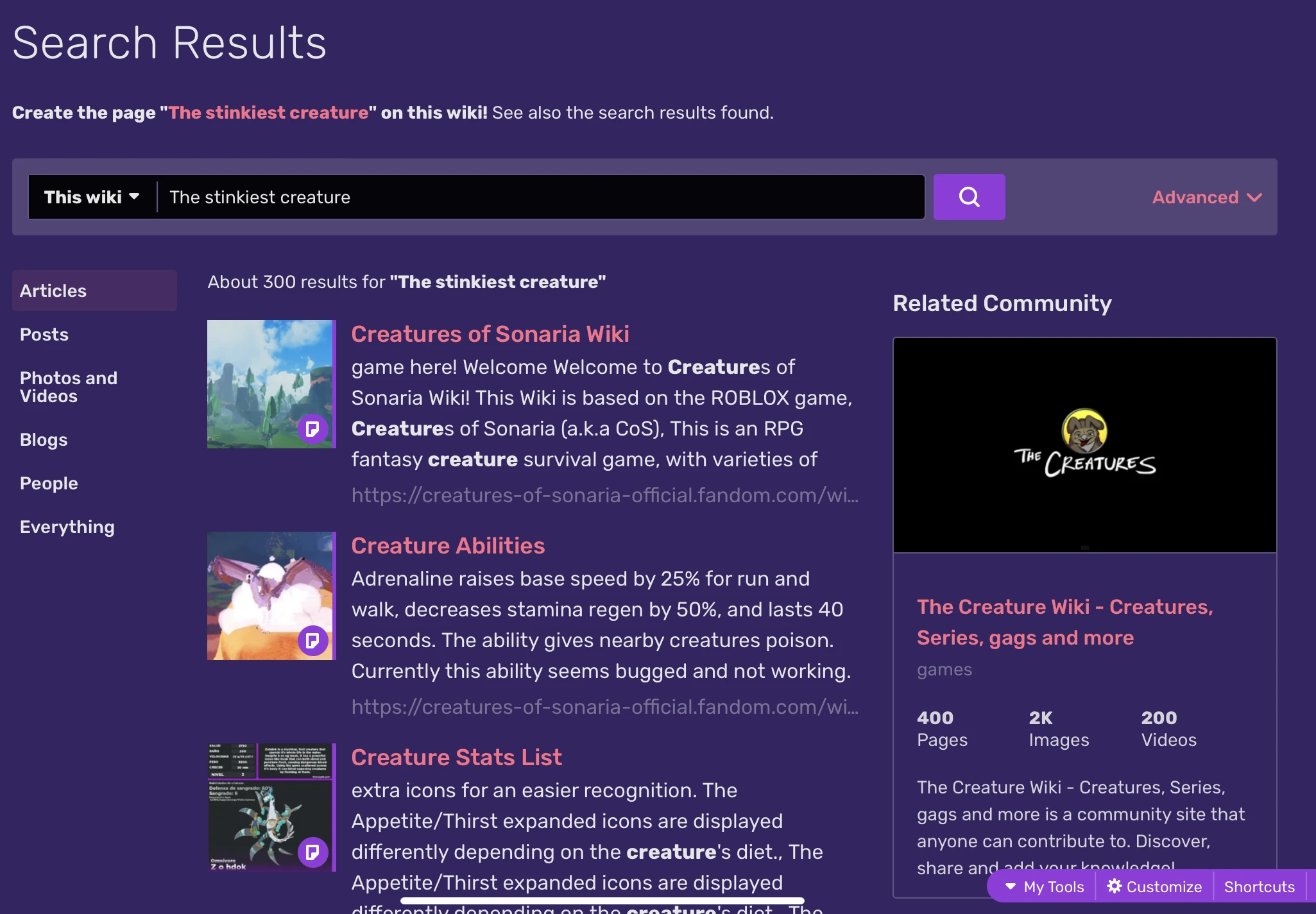 THE WIKI IS THE STINKIEST CREATURE | Fandom