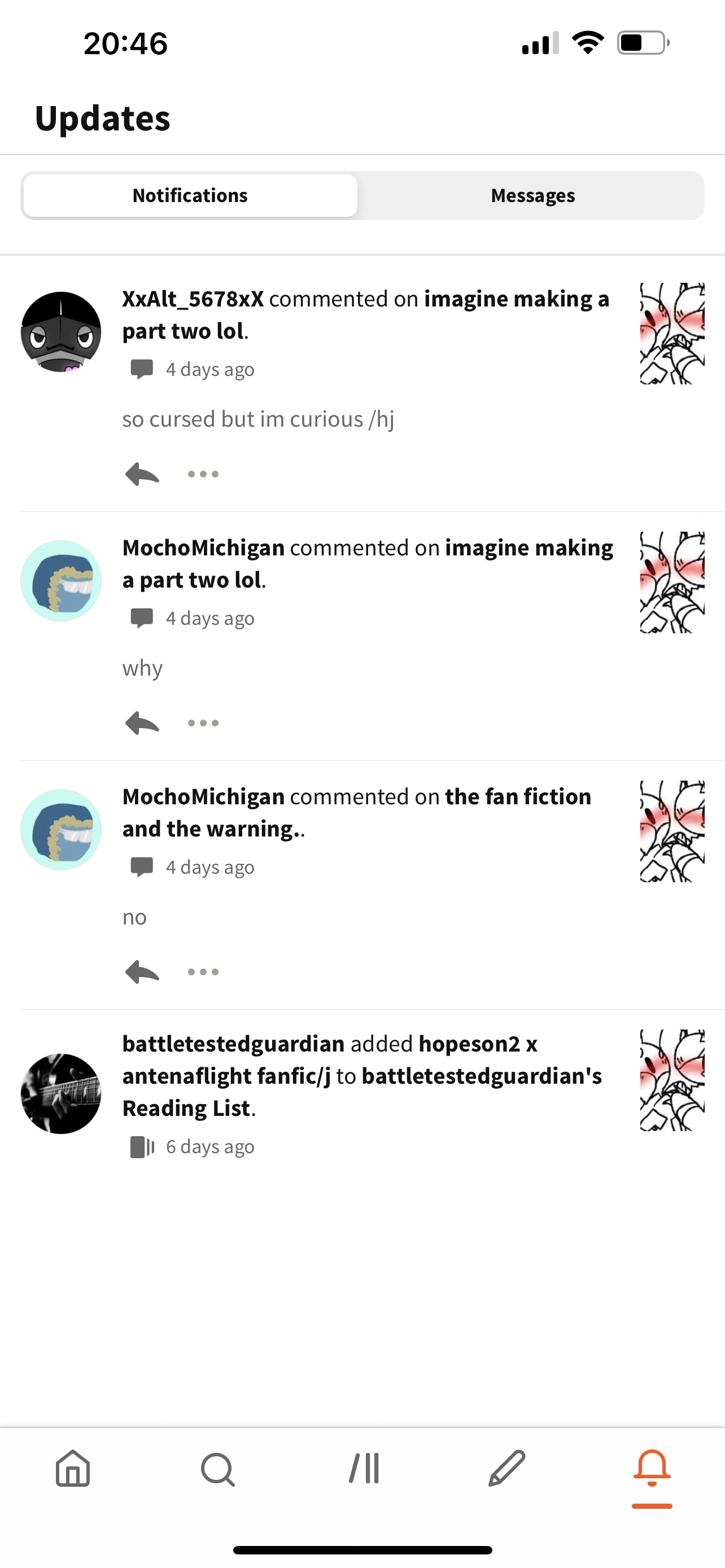 time to stare at the notification | Fandom