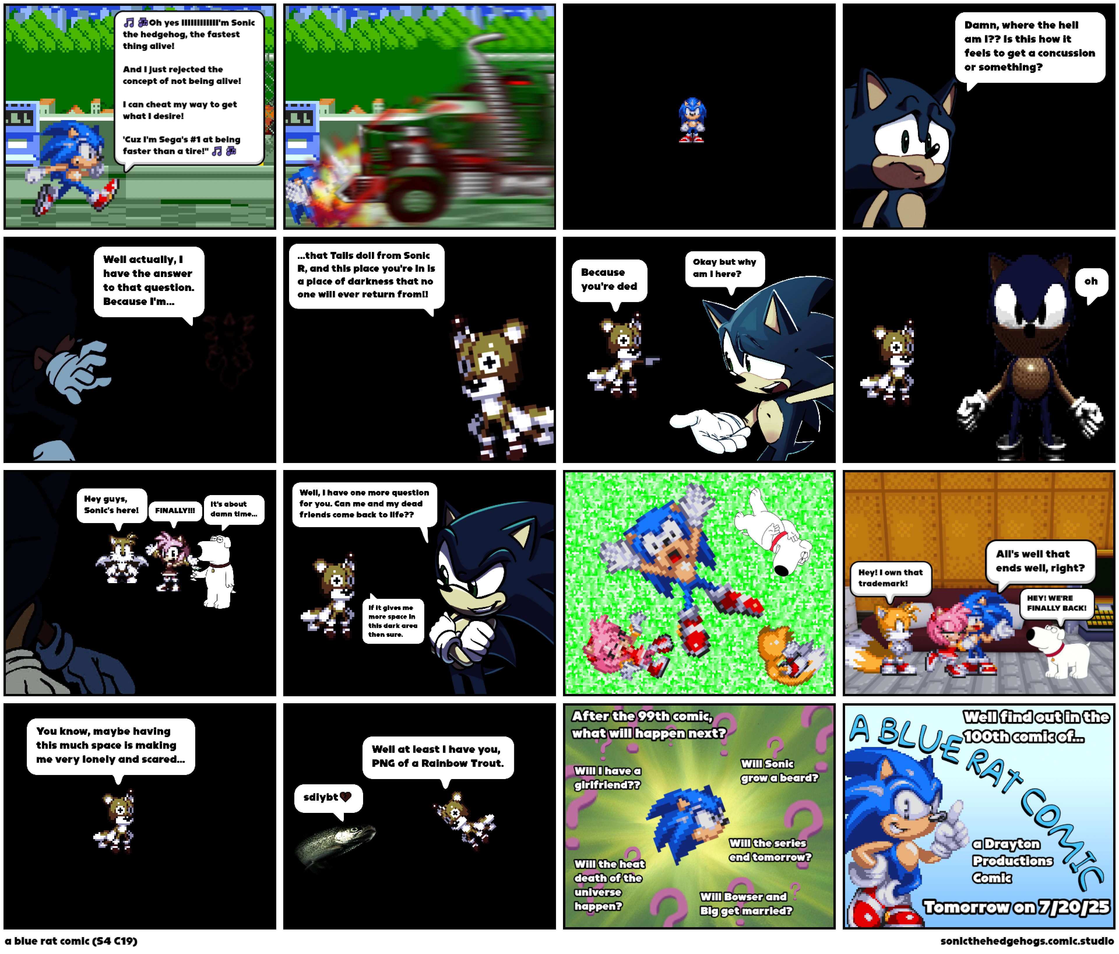 a blue rat comic #99: Sonic doesn't get hit by a truck | Fandom