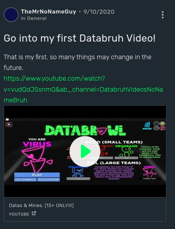 Quite of a story about my Databrawl YT channel. | Fandom