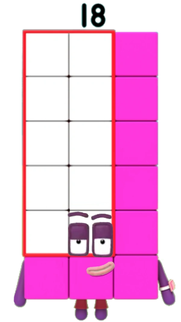 Numberblock 18's Face Revamp Real | Fandom