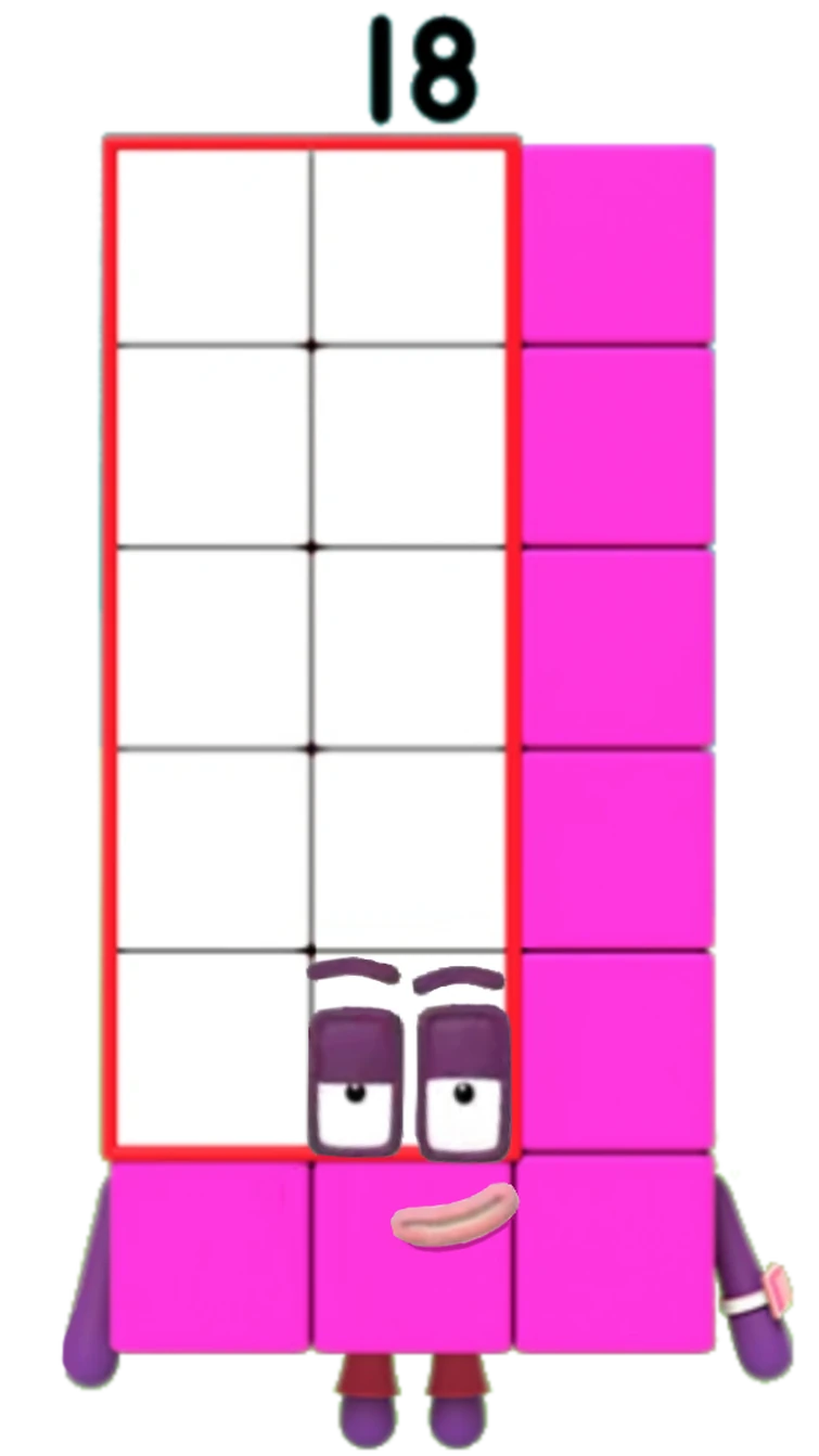 Numberblock 18's Face Revamp Real | Fandom