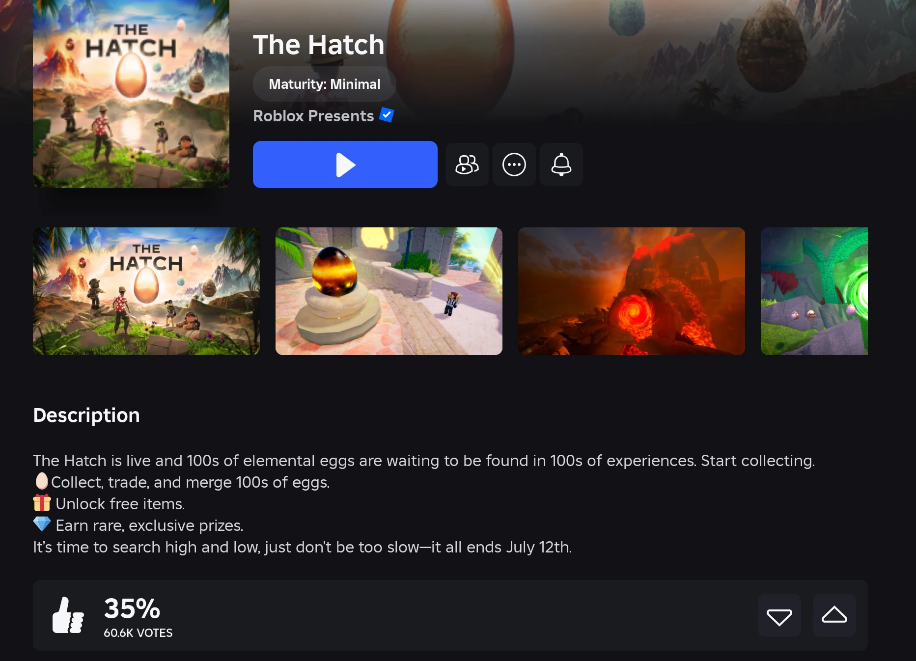 the hatch has a 35% like rating | Fandom