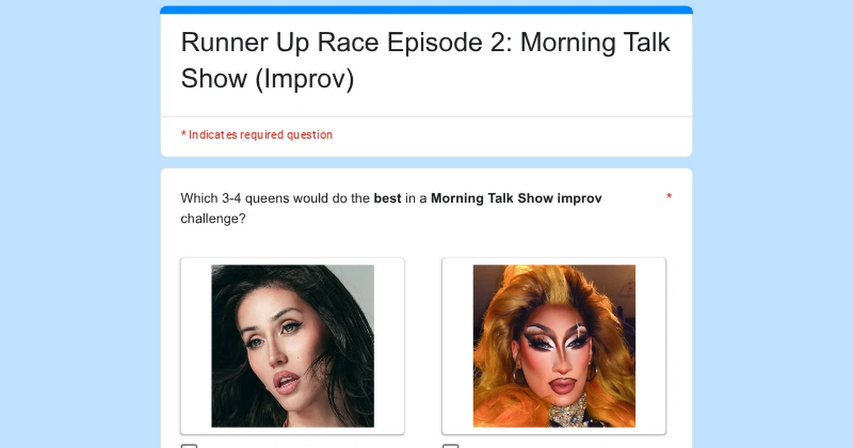 Runner Up Drag Race: Morning Talk Show | Fandom