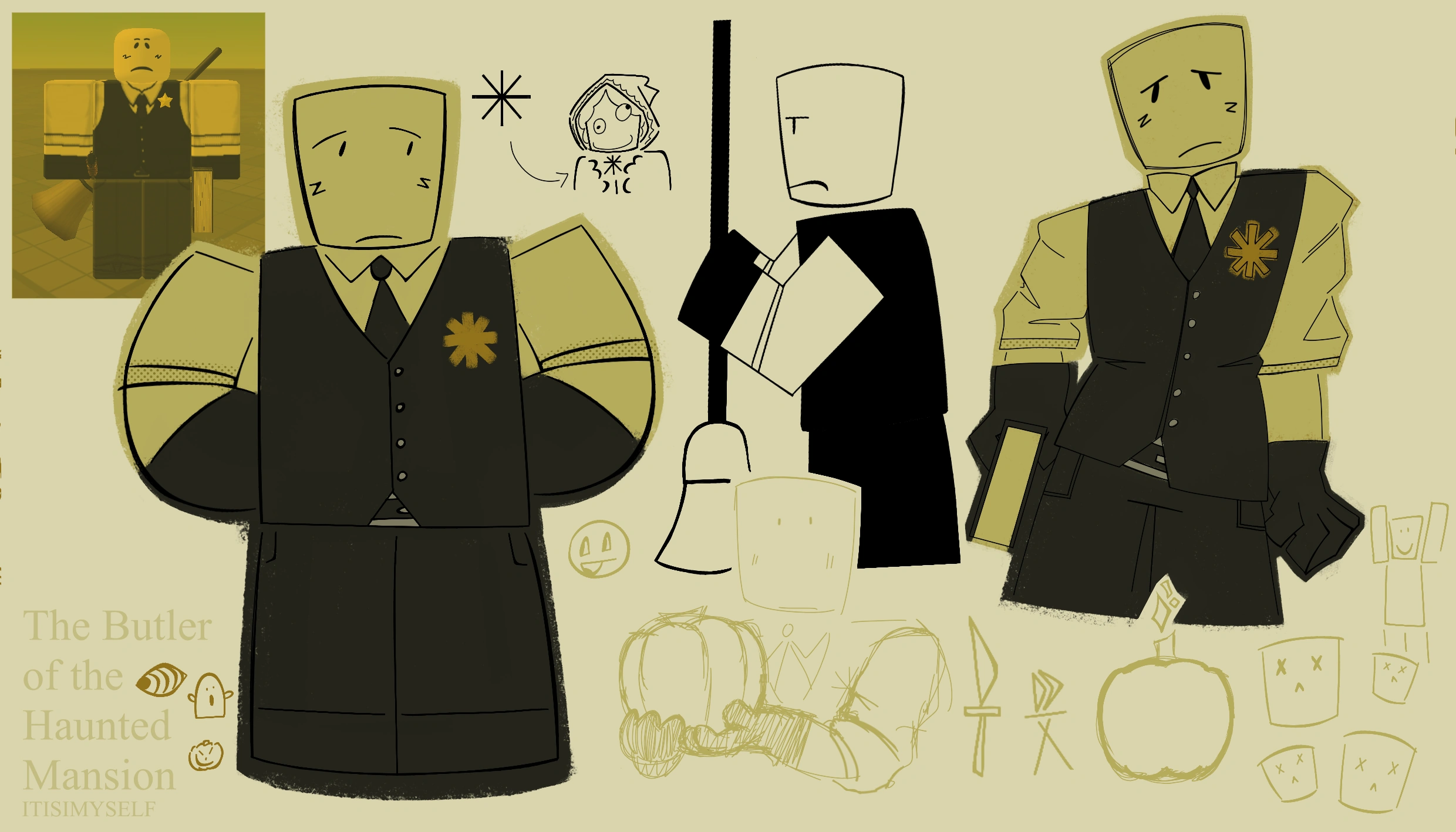 the (ghostly) butler of the haunted mansion | Fandom