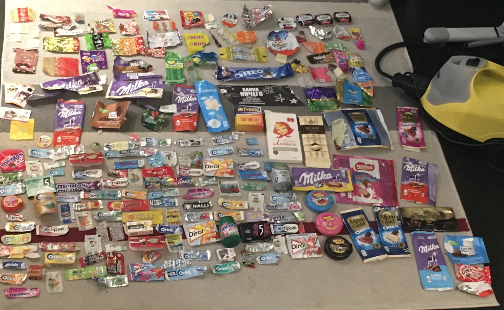 For anyone who remembers that I collect candy & gum wrappers. it got ...