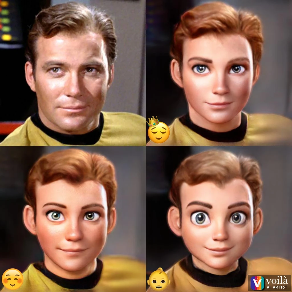 Captain Kirk as a cartoon. | Fandom