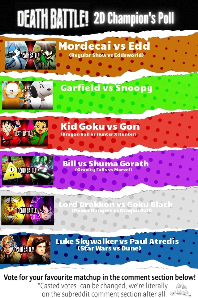 DEATH BATTLE Champions Poll I Made out of Boredom | Fandom