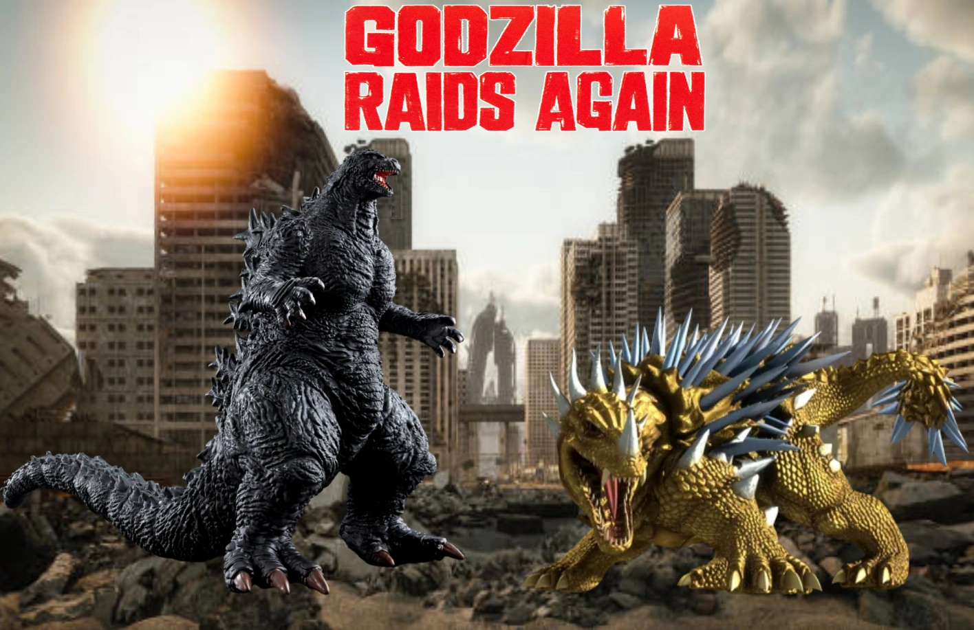 Godzilla Raids Again poster remake aka Godzilla Plus Two. | Fandom