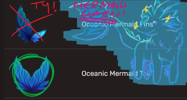 Lf the oceanic mermaid tail accessory! (Someone pls sell it to me ...