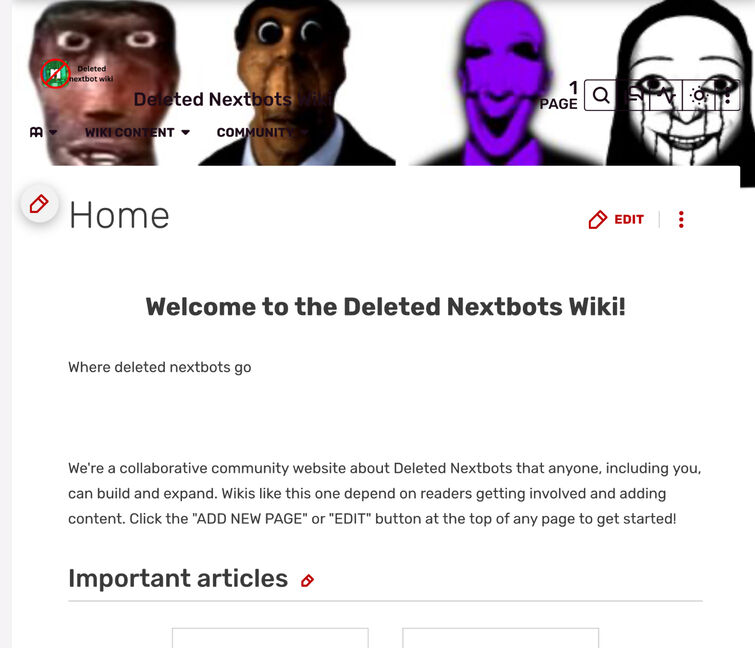 Ok deleted Nextbot wiki | Fandom