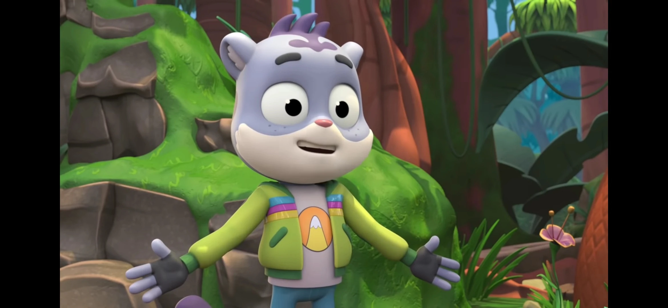 Sam spreads his arms out and looks like he's happy after hearing his ...