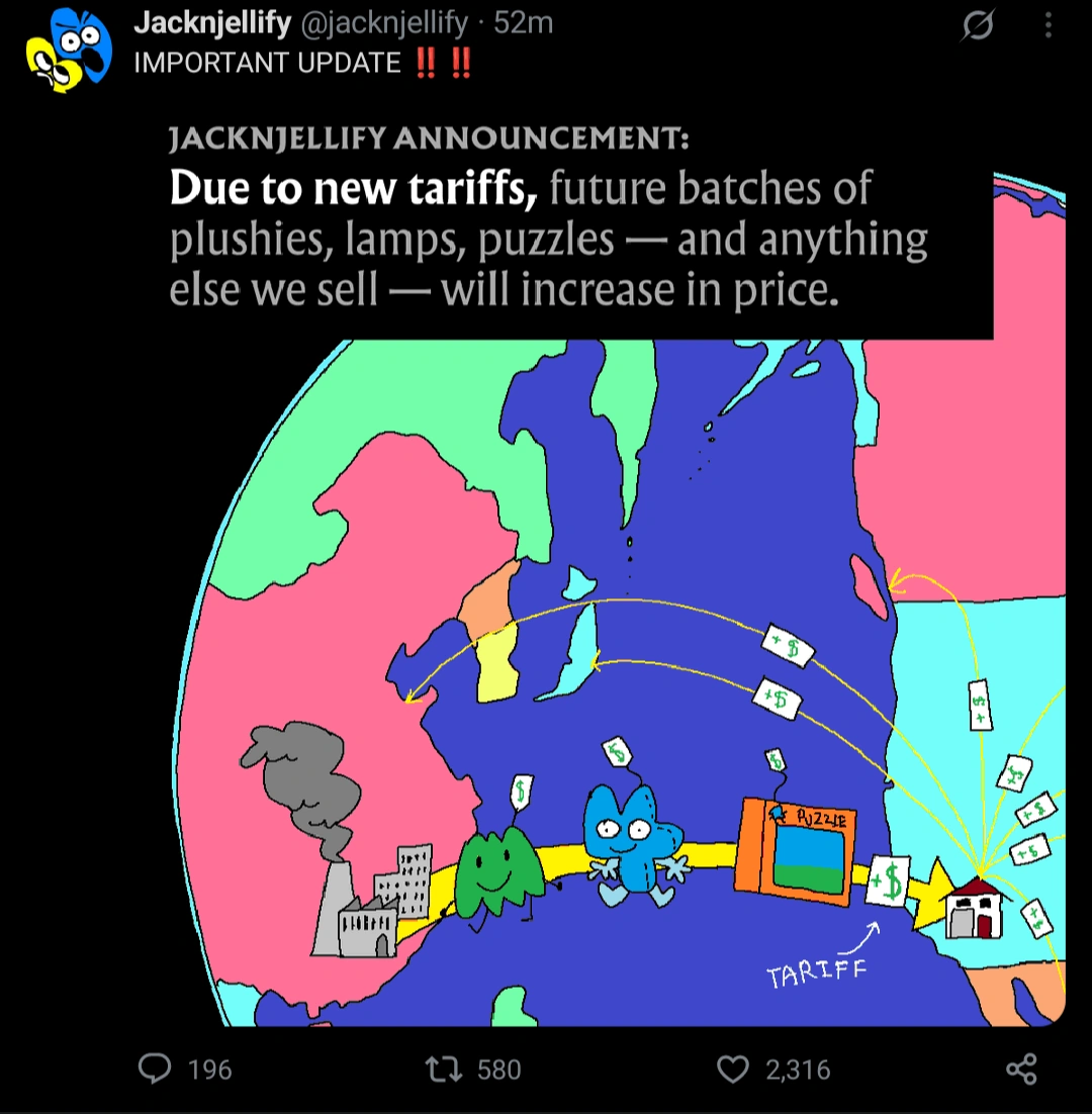 prices of JnJ merch will be increased following the new USA tariffs ...