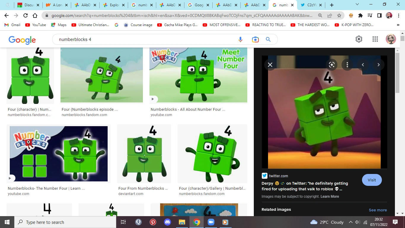 i googled Numberblock Four | Fandom