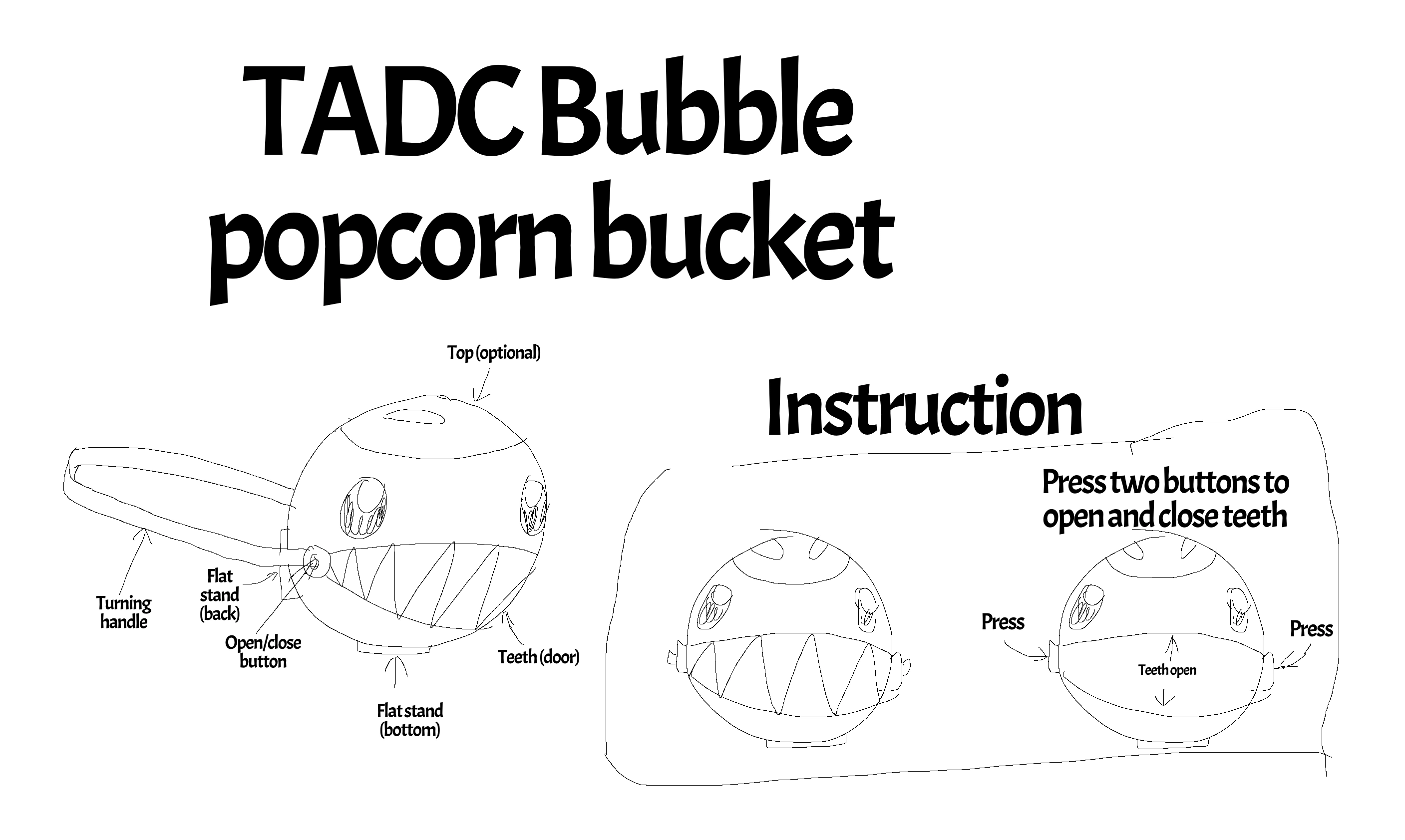 Bubble popcorn bucket concept art | Fandom