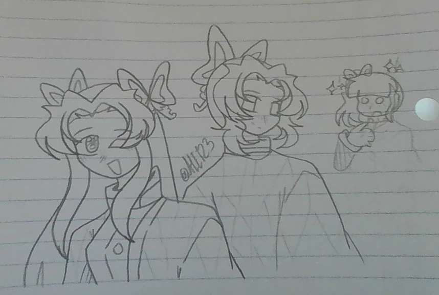 *+*My sketch of the Butterfly Trio but it's made with no motivation :3 ...