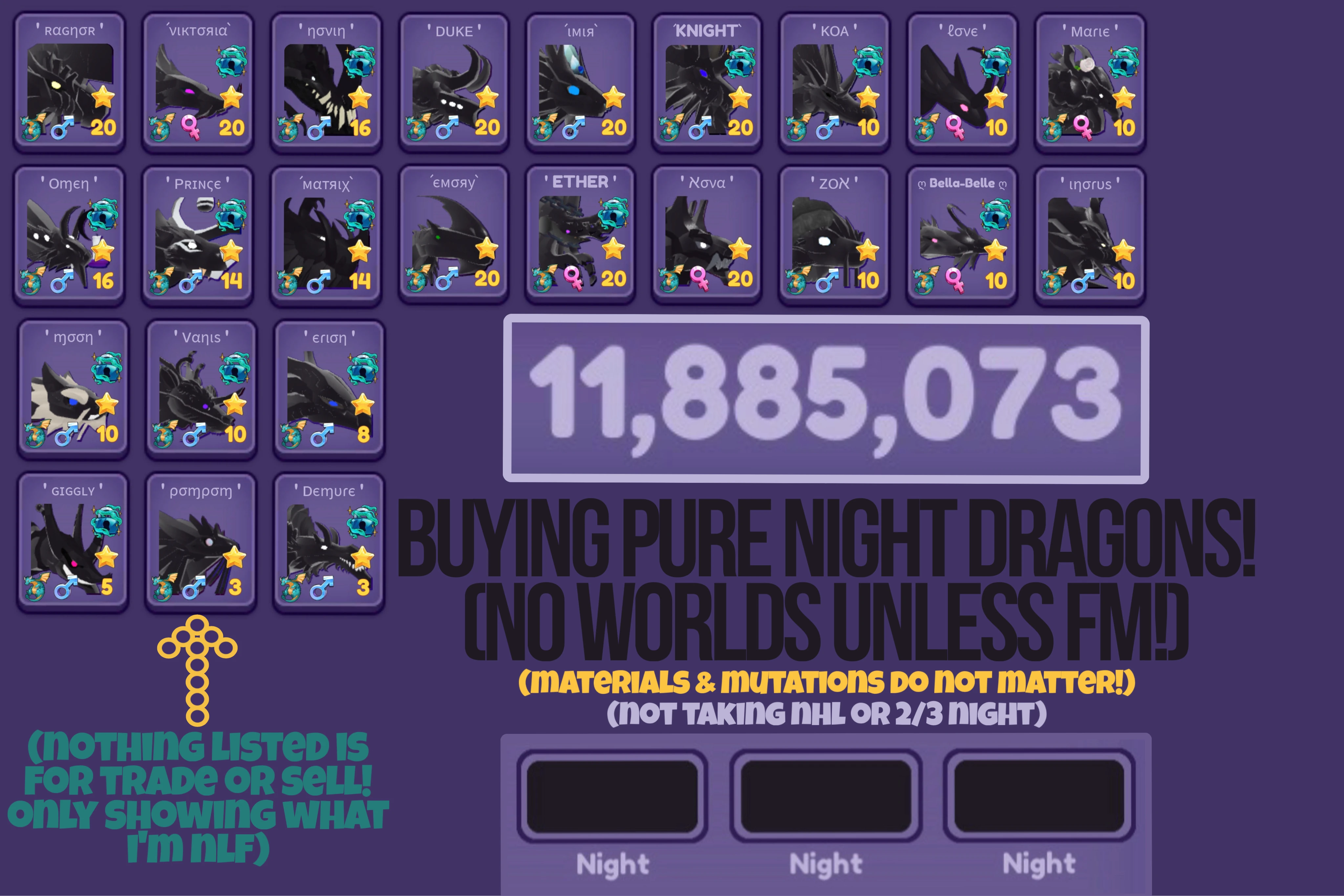 Buying Pure Night Dragons | Fandom