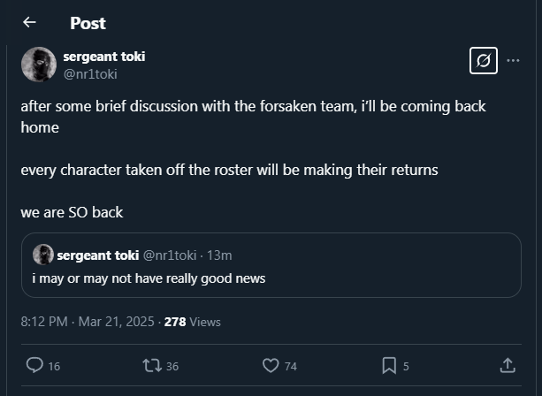 WE'RE SO BACK | Fandom