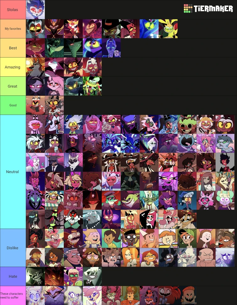 My Helluva Boss character tier list! | Fandom