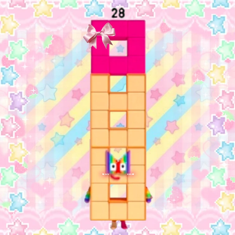 Numberblock 28 kawaiicore edit by me! Super-Duper! ♡ | Fandom