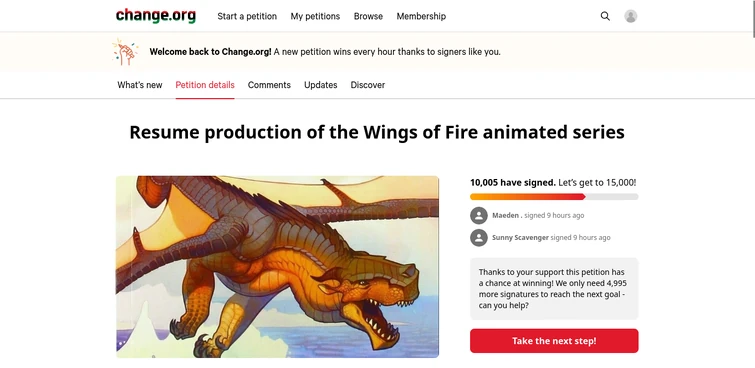 The WoF Netflix Change.org petition got 10,000 supporters | Fandom