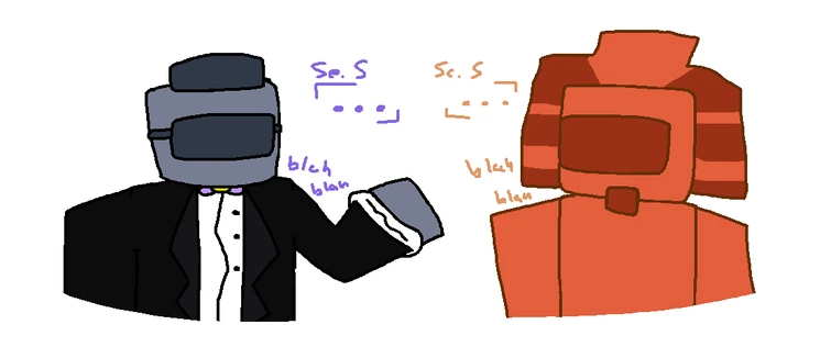 sentient statue and scorched statue talking to eachother, requested by ...