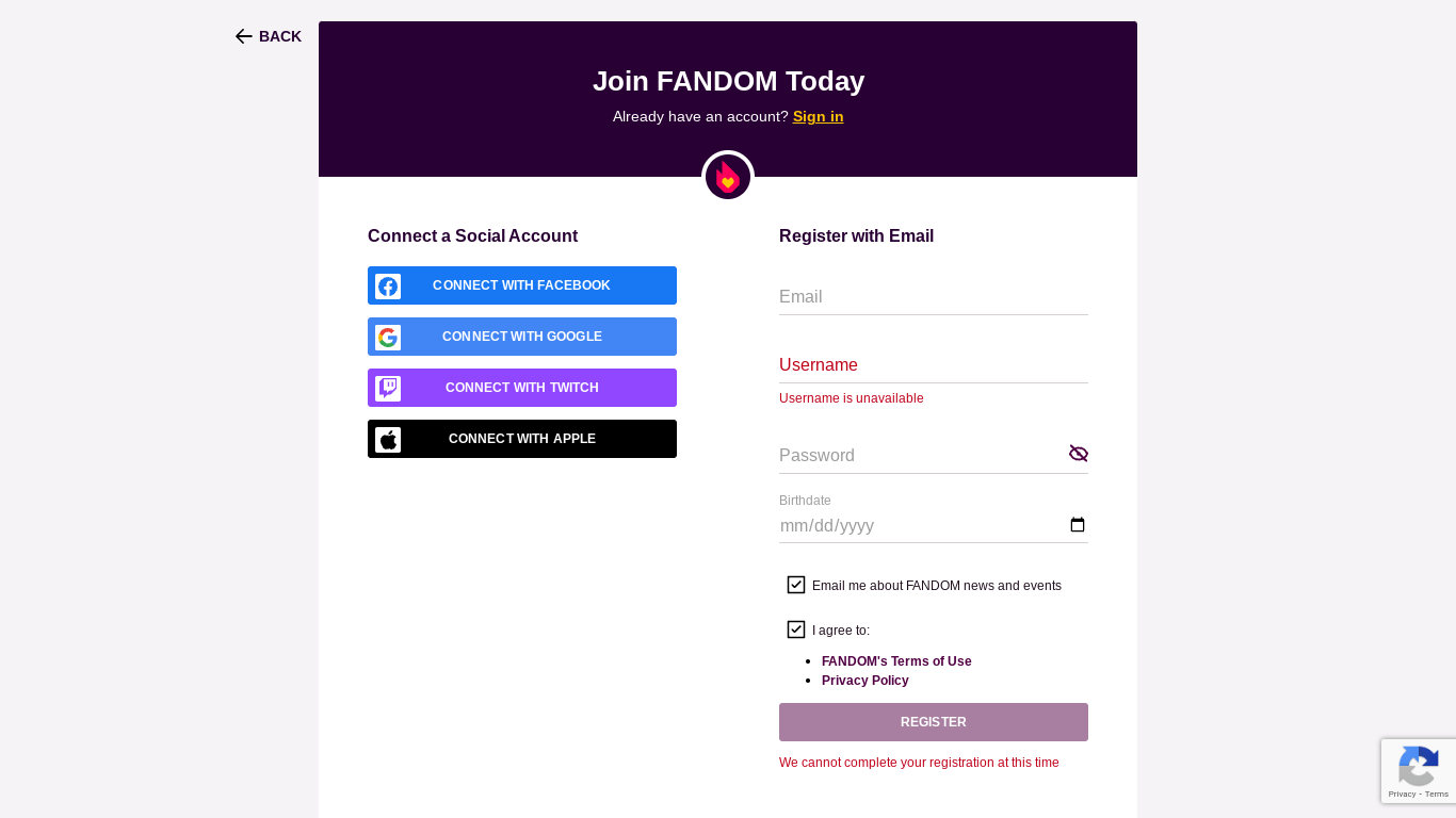 ACCOUNT CREATION DISABLED | Fandom