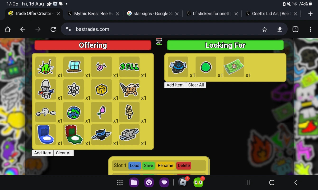 Lf stickers (plus checking if I could get bee bear voucher or signs ...