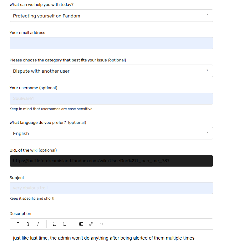 sent it to someone who will likely actually do something with a delay | Fandom