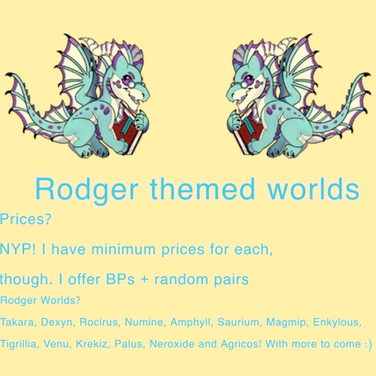 Rodger themed worlds + themed worlds + def worlds | Fandom
