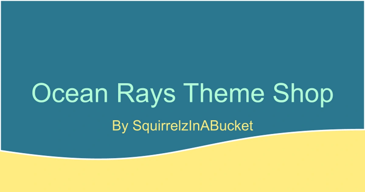 Ocean Rays Theme Shop! | Fandom