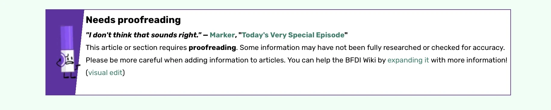 What does the template mean | Fandom