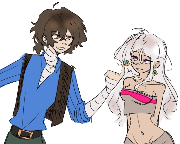 lazy drawing of them as chel and tulio from el dorado :3 | Fandom