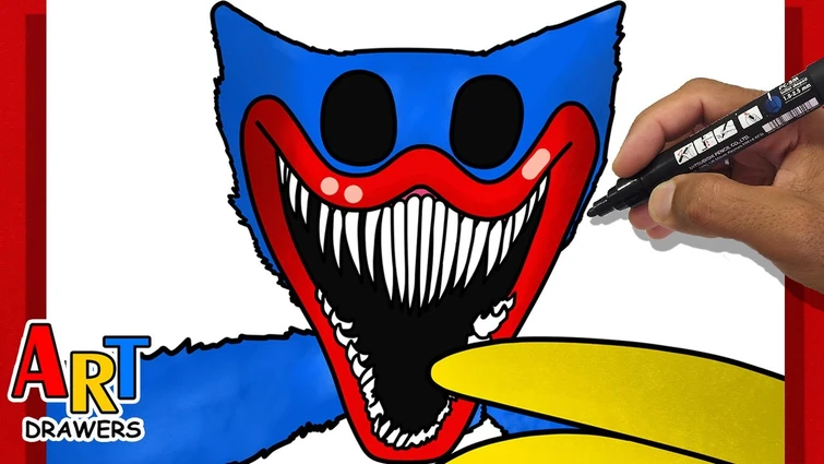 Do you know how to draw the Nightmare Huggy Wuggy JUMPSCARE? | Fandom