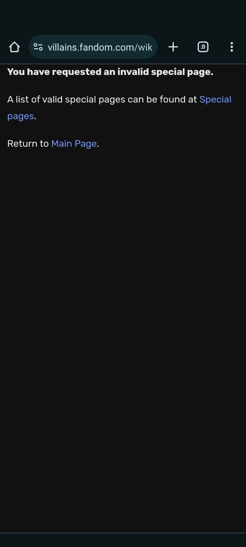 It won't let me make a page :( | Fandom