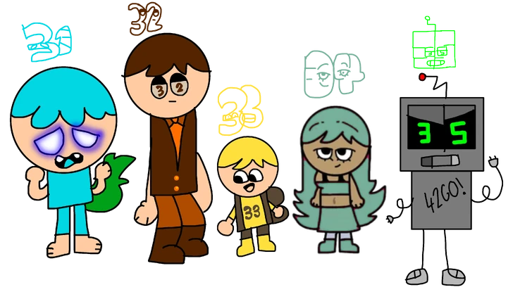 Number Lore as Humans (4/5) (Repost) I having glitches on the other ...