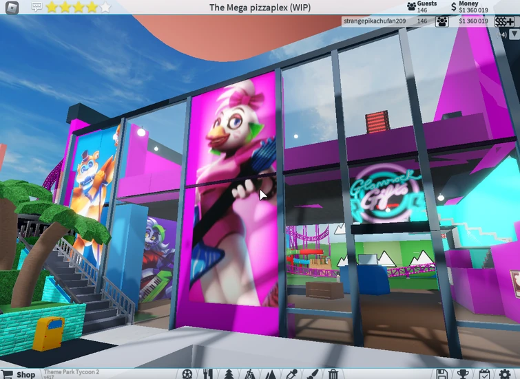 Pizzaplex ive been making in Roblox Theme park Tycoon | Fandom